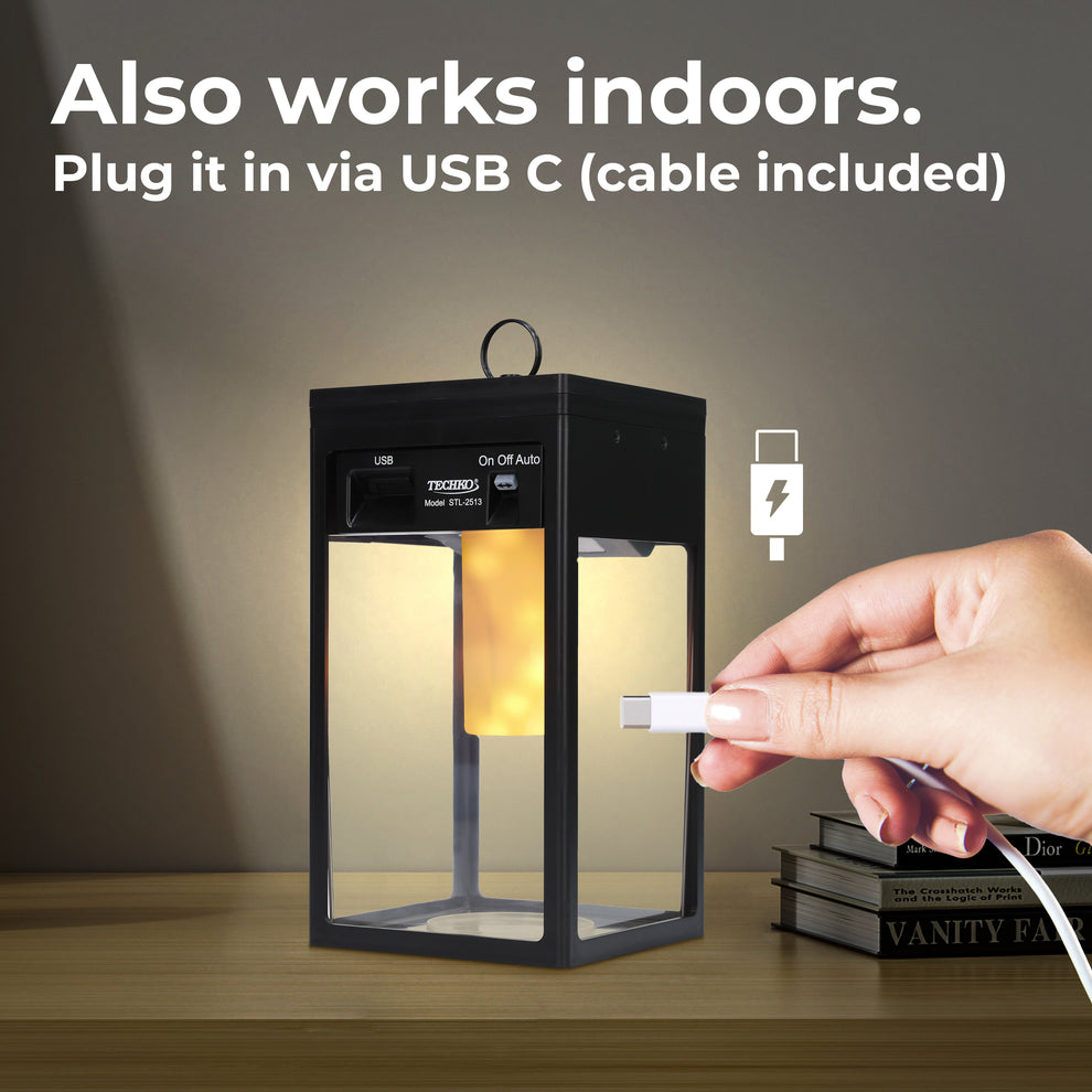 Solar Portable Lantern with Flame Effect – Techko Group